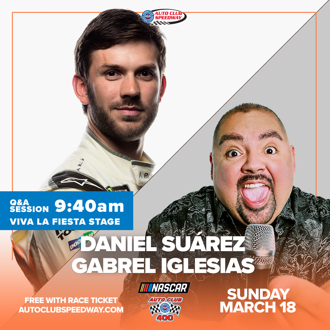 NASCAR DRIVER DANIEL SUAREZ, COMEDIAN GABRIEL IGLESIAS TO SHARE VIVA LA ...